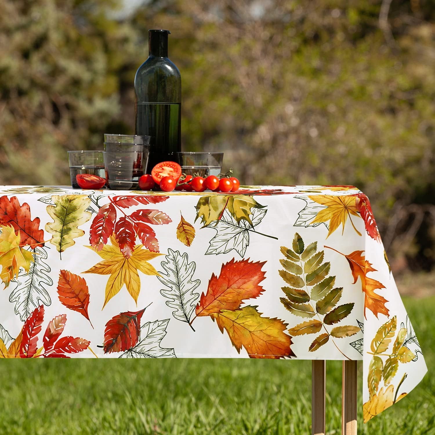 SOVCFOE Polyester 60 X 120 Inch Washable Reusable Waterproof Table ...
