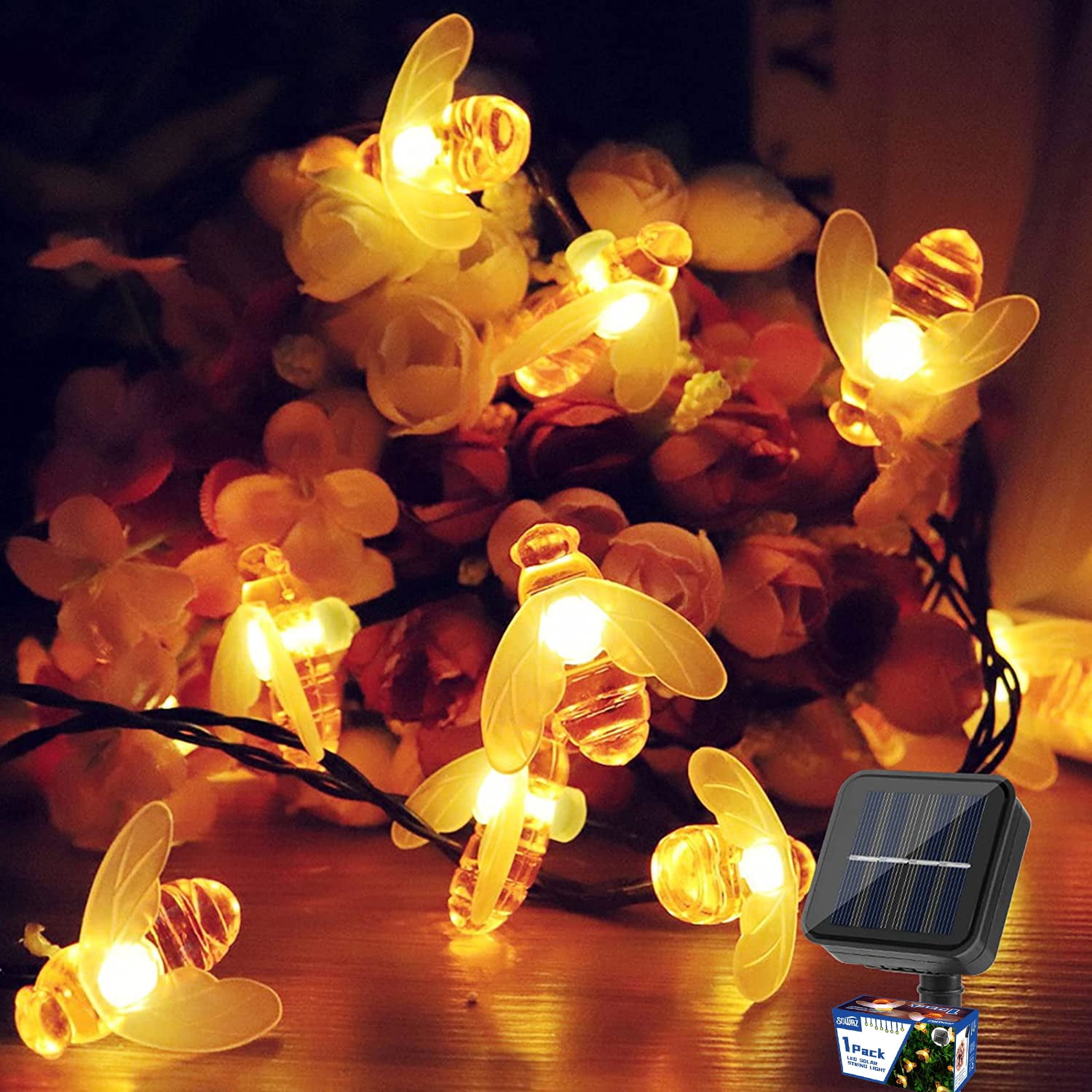 SOWAZ 1.5-ft Solar White Outdoor String Light Yellow-Light LED Novelty ...