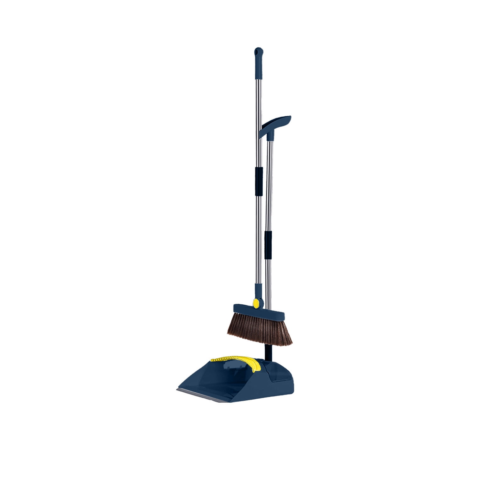 Broom with Dustpan Combo Set 35.8" Long Handle Adjustable Length ...