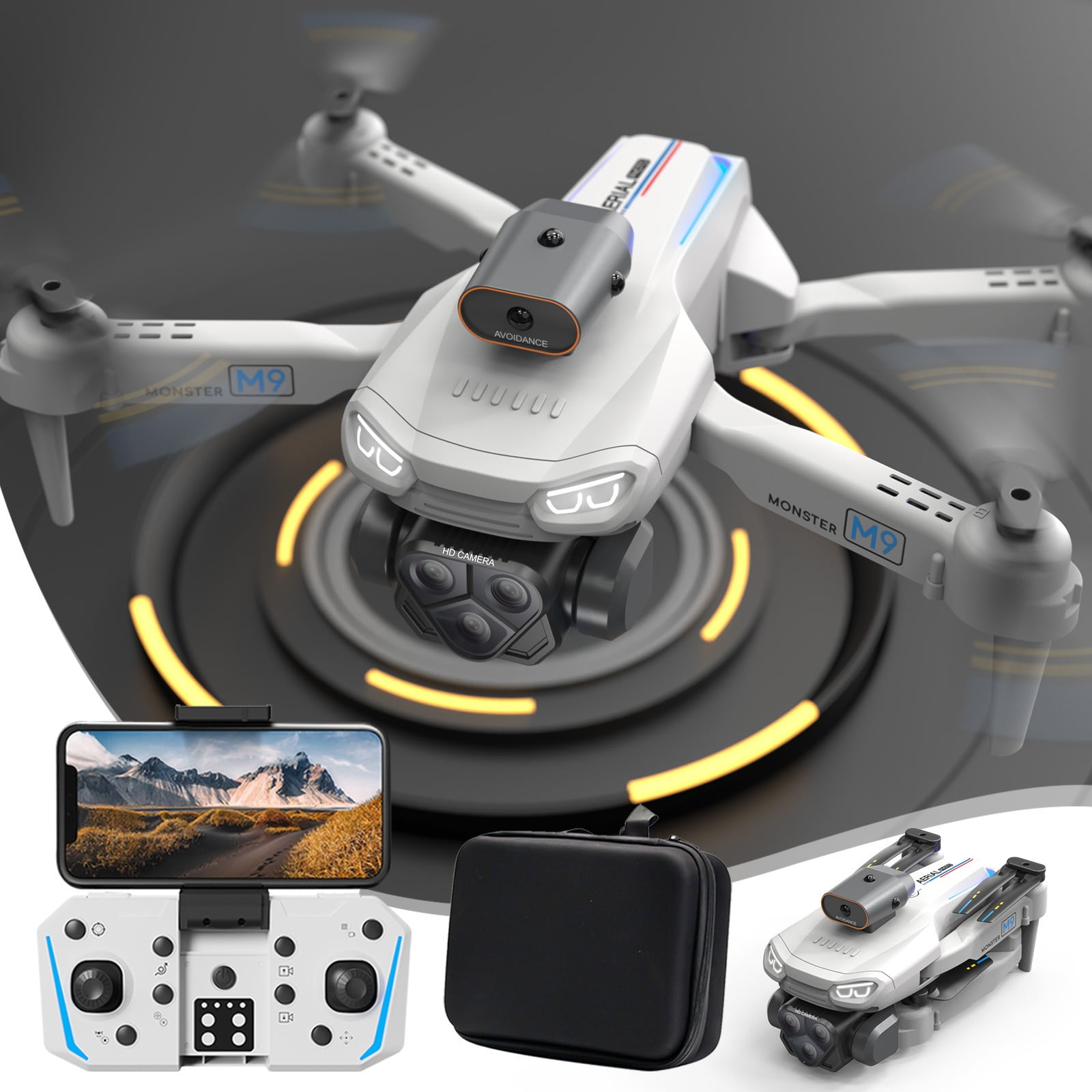 LMEEOR Long Range Drone WIFI FPV Drone with 1080P HD ESC Camera ...