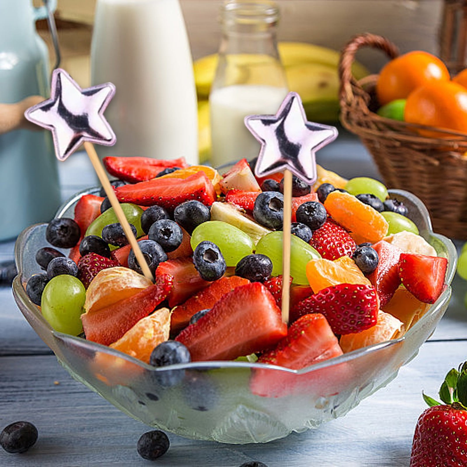 Toothpick Holders 100pc Pick Fruit Fork Party Dessert Stick Cocktail ...