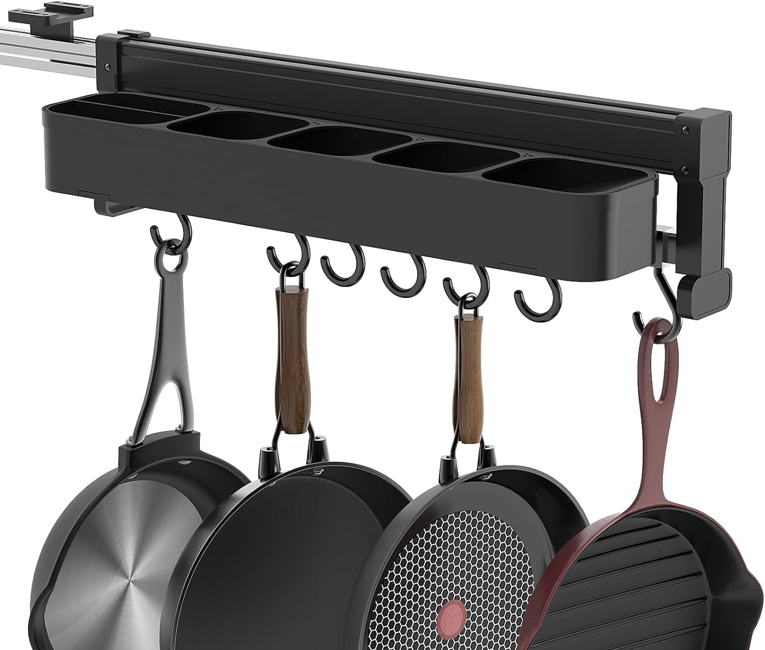 Soyo 7 Hooks Adjustable Pot Rack Cabinet Organizer - Walmart.com
