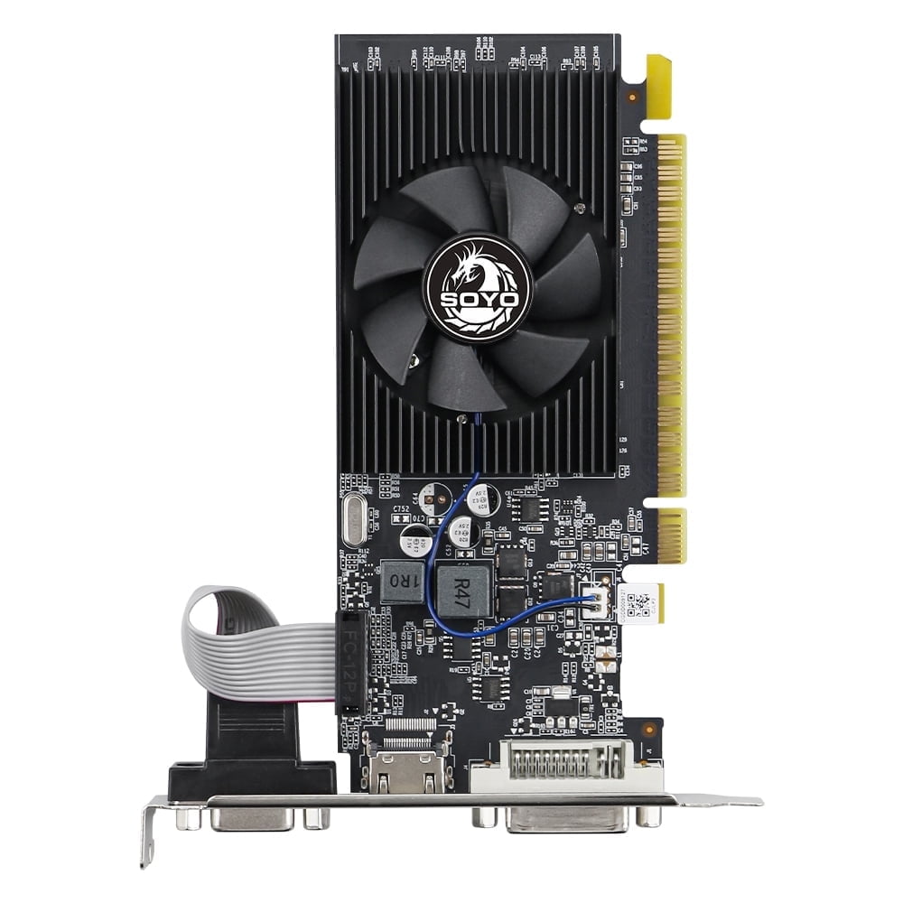 SOYO GT610 2GB DDR3 64 Bit Low Profile Graphics Card, HDMI VGA DVI PCI ...