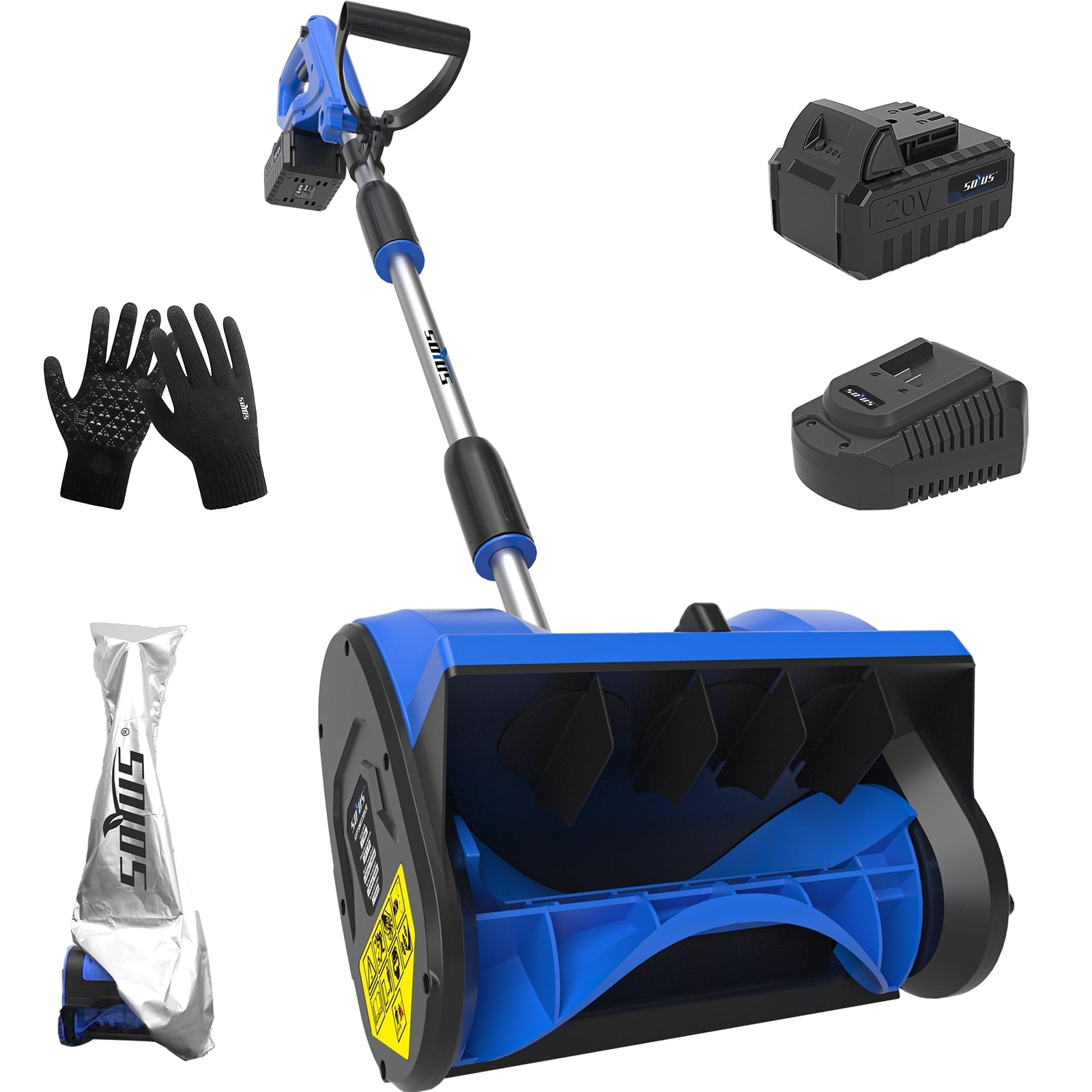 SOYUS 20V 12" Cordless Snow Shovel with 4.0Ah Battery&Quick Charger ...