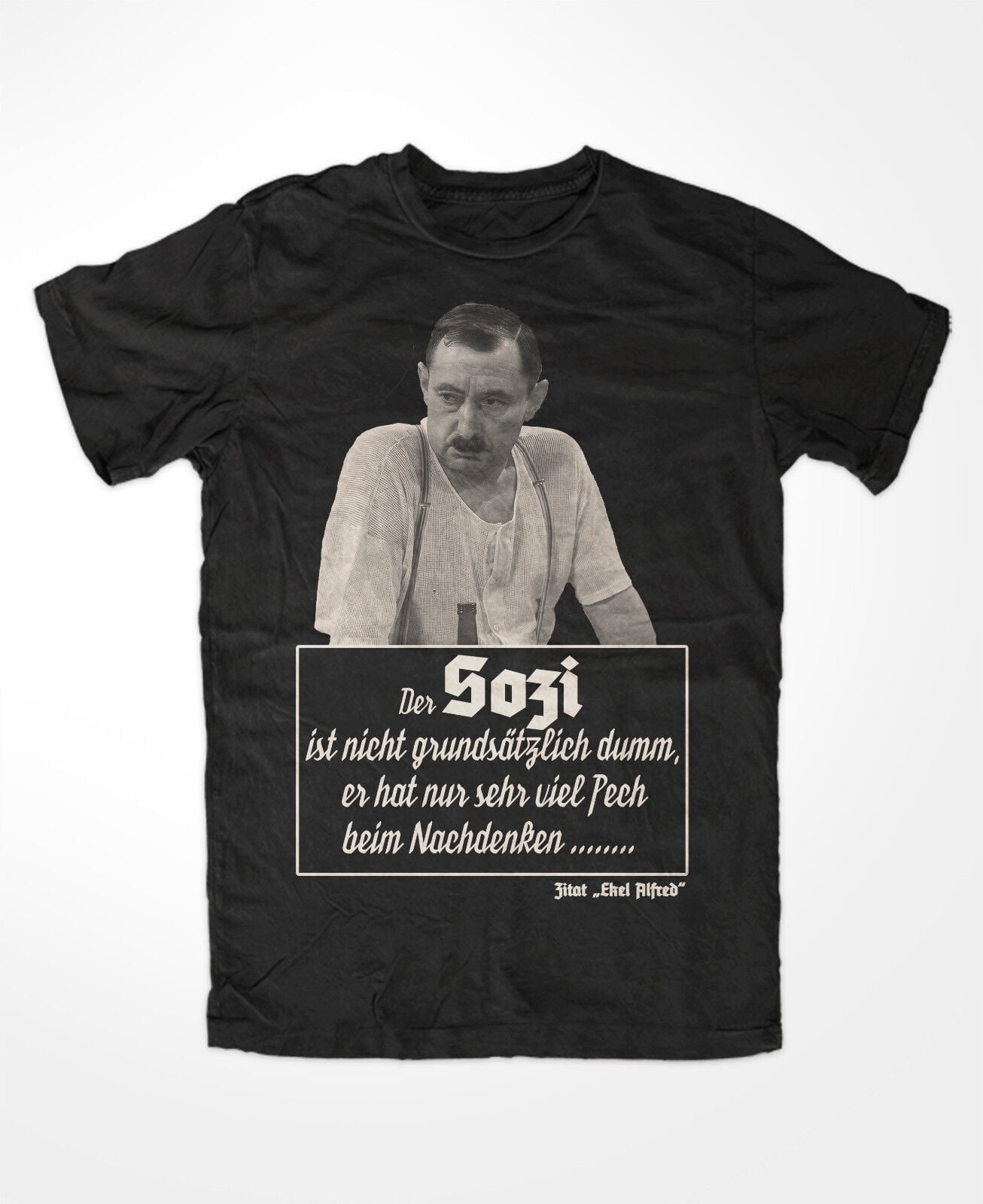 SOZI ! Alfred T-Shirt TV Kult Serie Spruch Zitat Humor Fun Punsch - Walmart.com