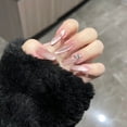 SP-158 Gentle Pink Cat 10 Pieces Light Therapy Handmade Wearing Nail ...