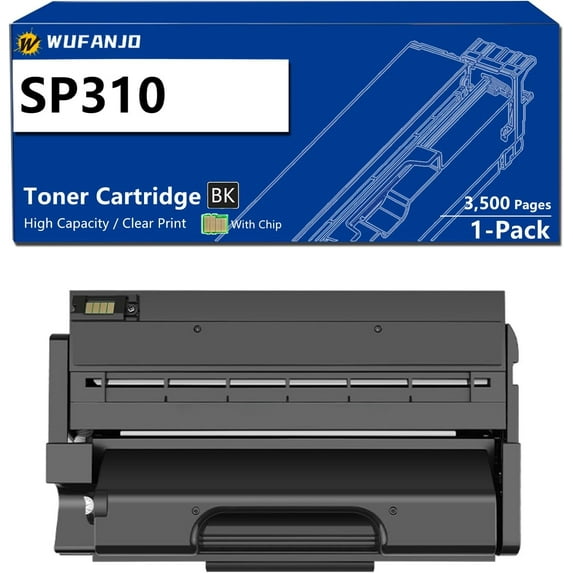 SP 310DN Black Toner Cartridge Compatible for Ricoh SP 310DN SP 310DNW ...