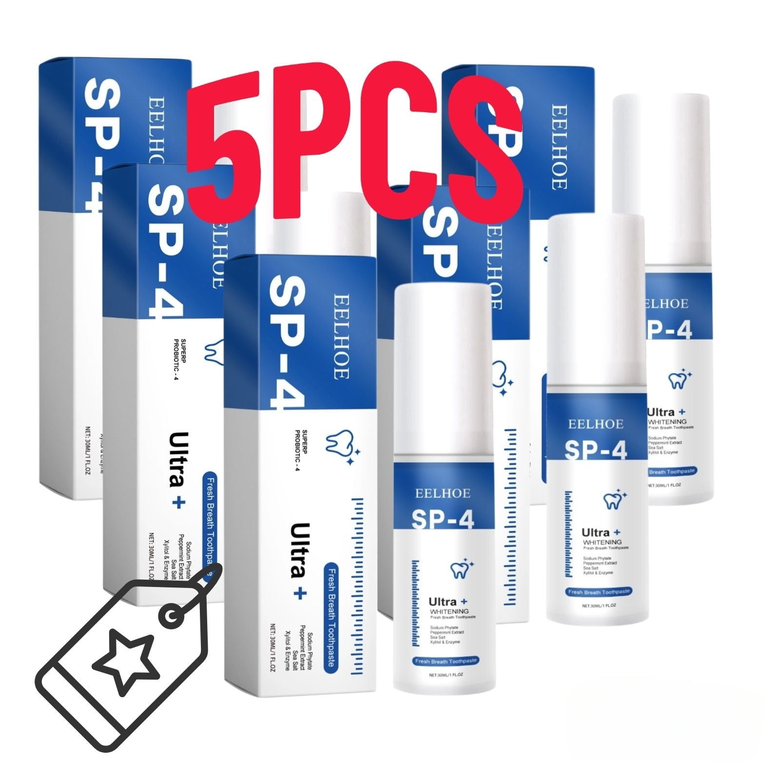 SP-4 Whitening Toothpaste with Probiotics – Gentle Stain Removal ...