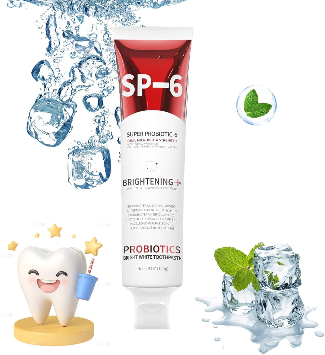 SP-6 Probiotic Whitening Toothpaste - Enhanced Formula with 6 ...