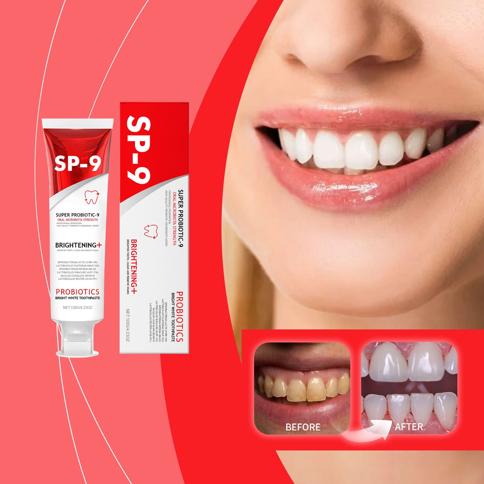 SP-6 Probiotic Whitening Toothpaste - Enhanced Formula with 6 ...