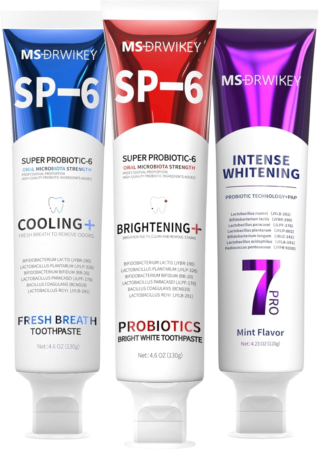 SP-6 Toothpaste, Cooling Fresh Breath, and 7-Pro Whitening Toothpaste ...