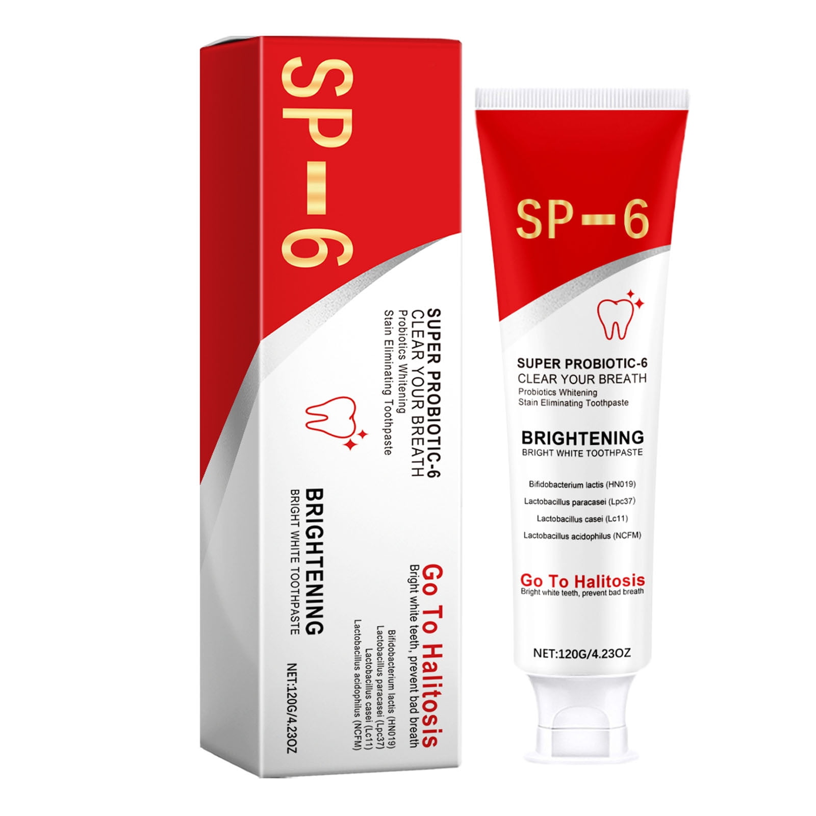 SP-6 Ultra Toothpaste | Super SP6 Oral Probiotic for Gleaming Teeth | Stain Removal & Fresh ...