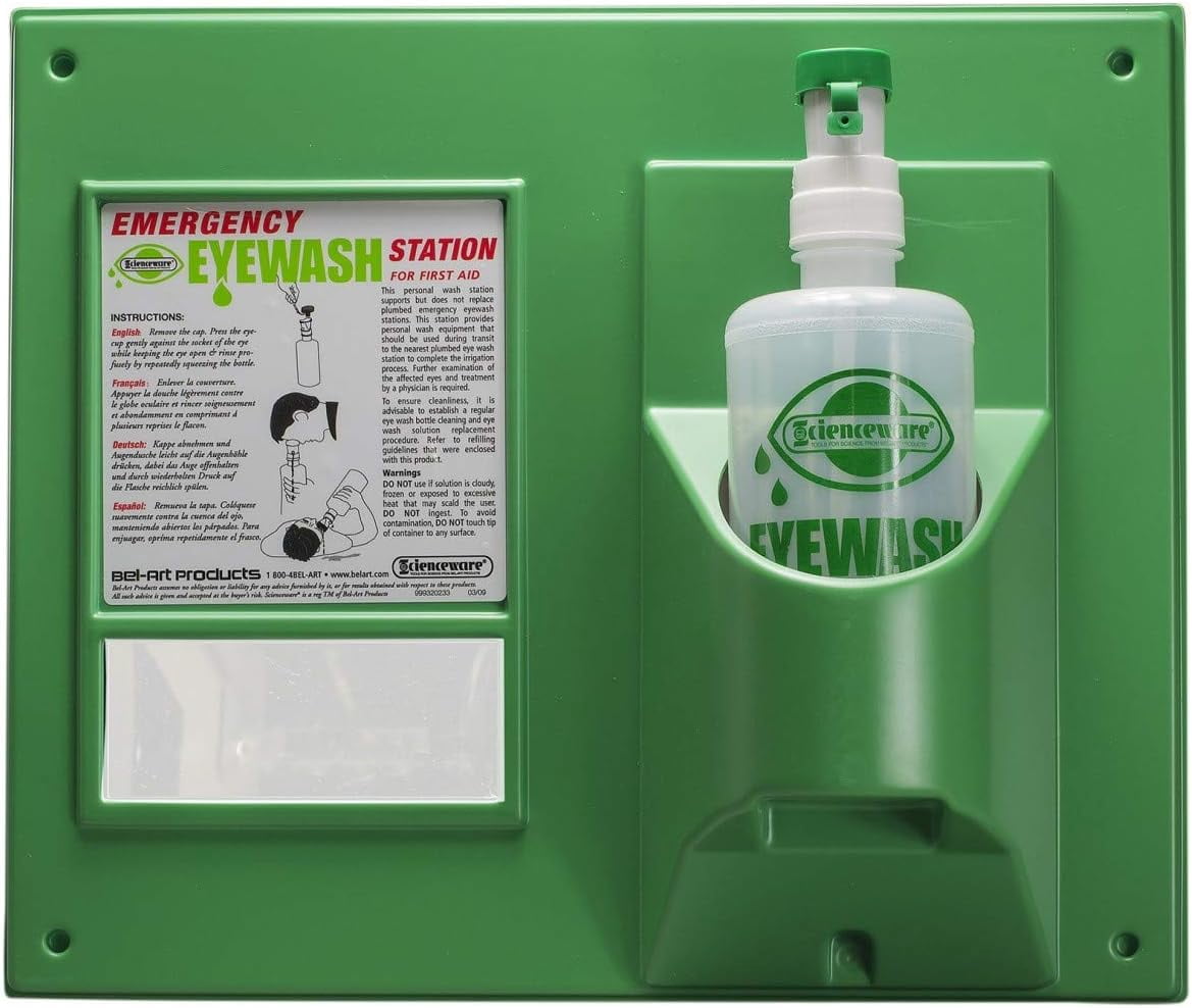 SP Bel-Art Emergency Eye Wash Safety Station; 1 Bottle, 1000ml (F24866 ...