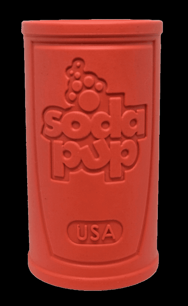 SP Retro Soda Can Durable Rubber Chew Toy and Treat Dispenser Red Large ...