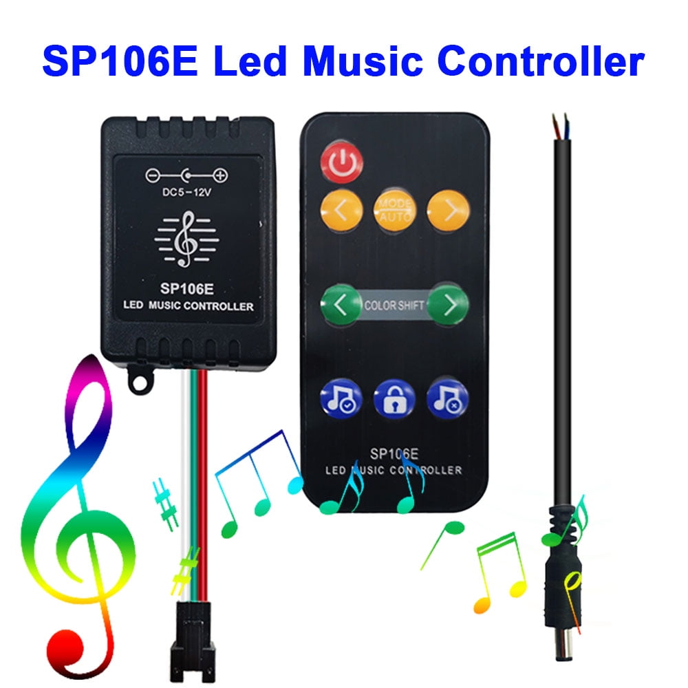 SP106E Led Music Controller Smart Colorful 9Keys RF Remote Control ...