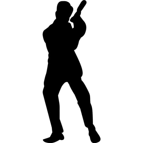 SP12461 Secret Agent Man Male with Pistol Silhouette Cardboard Cutout ...