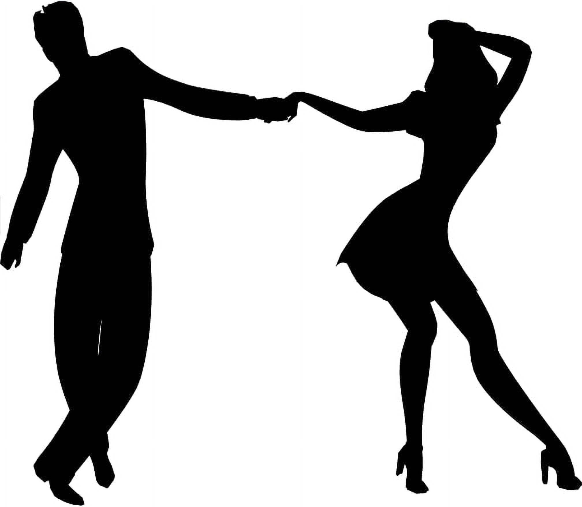 SP12466 Swing Jive Dancing Silhouette Couple Cardboard Cutout Standee ...