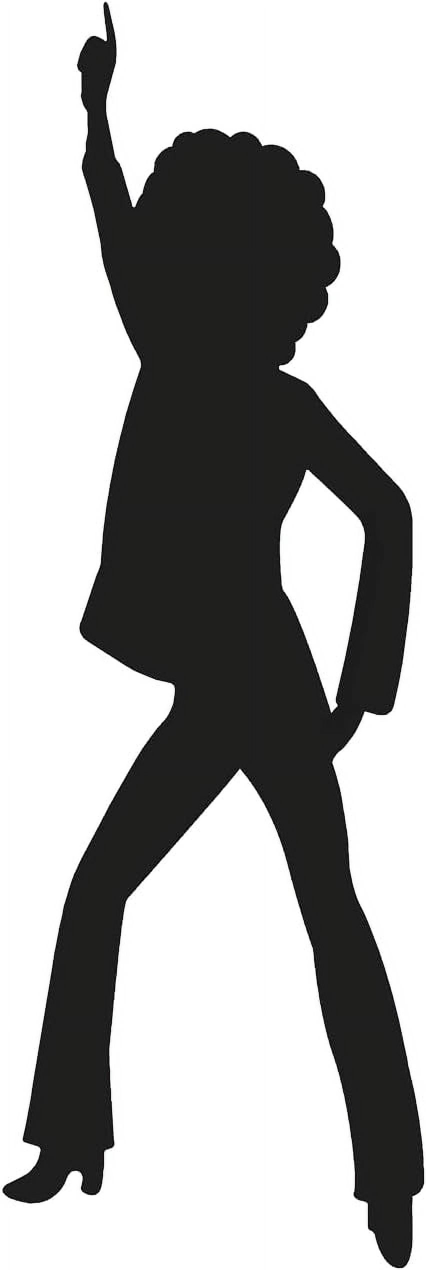 SP12518 Disco Dancer Male Silhouette Cardboard Cutout Standee Standup ...