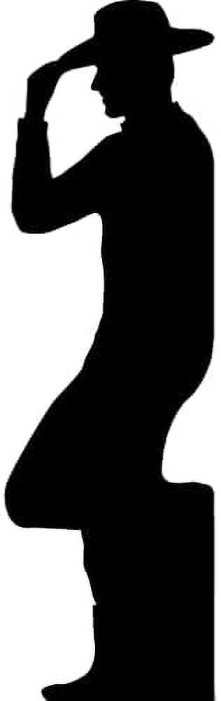 SP12560 Cowboy Leaning Silhouette Cardboard Cutout Standee Standup ...