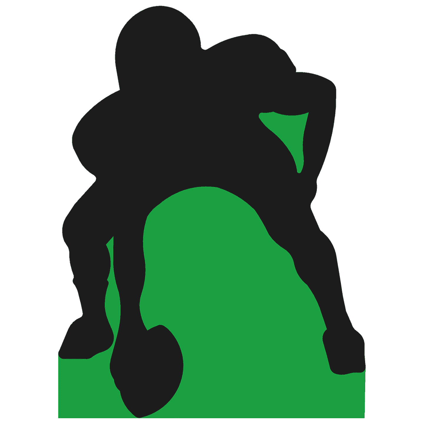 SP12668 Center Football Silhouette Cardboard Cutout Standee Standup ...