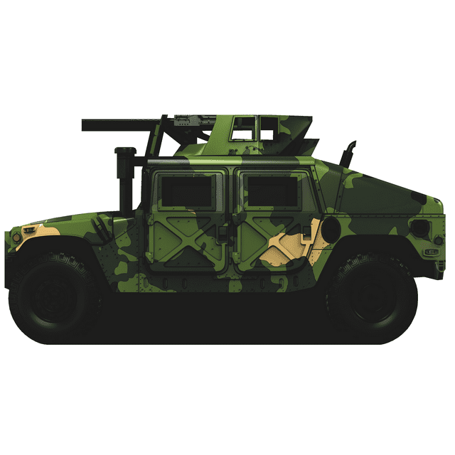 SP12683 Military Humvee Gun Mount Turret Camo Warthog Cardboard Cutout ...