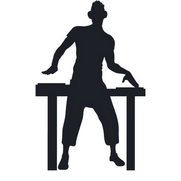 SP12764 DJ Club Record Spinner Disco Mixer Music Silhouette Cardboard ...