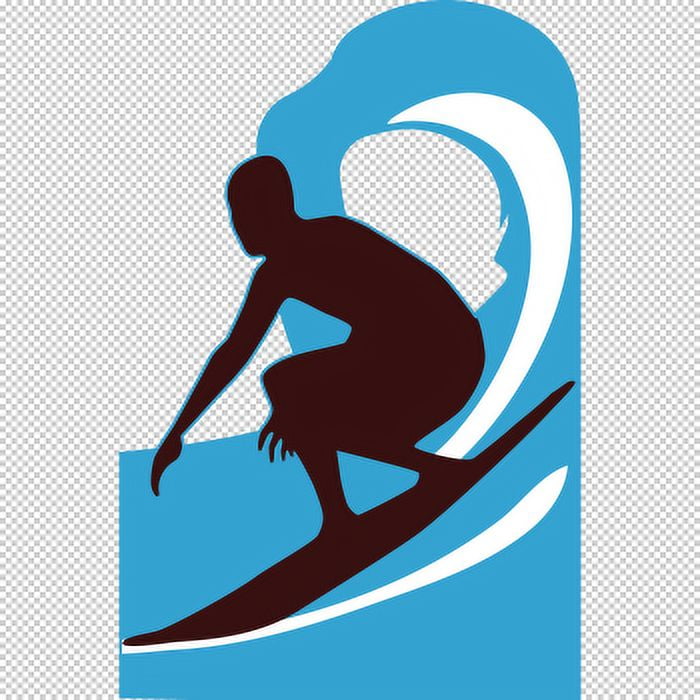 SP12770 Surfing Dude Man Waves Pipeline Ocean Silhouette Cardboard ...