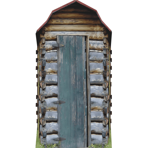 SP12863 Log Cabin In The Middle of The Woods Outhouse Out House Rustic ...