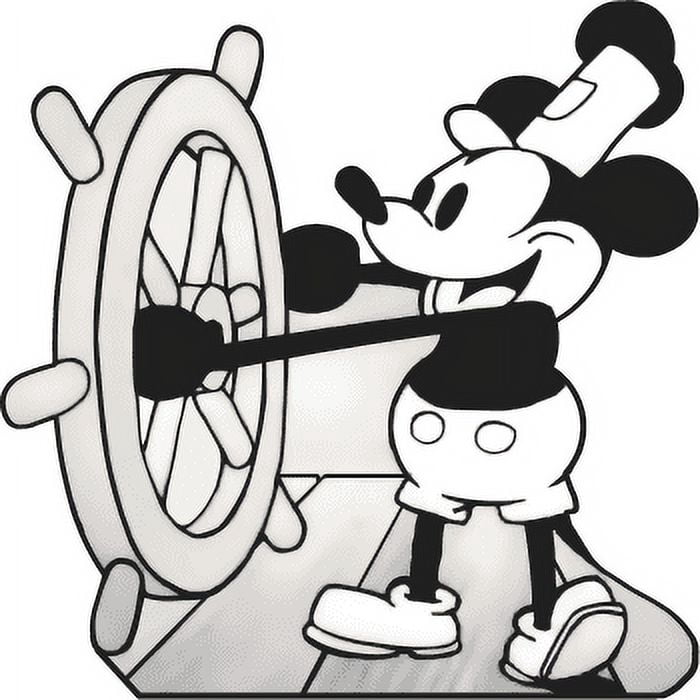 SP12866 Steamboat Willie Smiling Captain Wheel Steam Boat Cardboard ...