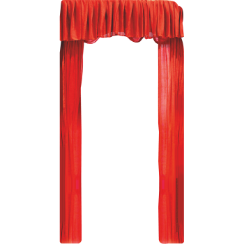 SP12943 Red Curtain Theater Stage Stand In Cardboard Cutout Standee ...