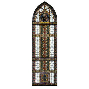 SP12955 Painted Stained Glass Window Roman Catholic Church Cardboard ...