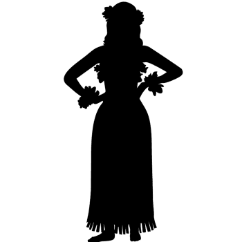 SP12965 Hawaiian Hula Girl Silhouette Cardboard Cutout Standee Standup ...
