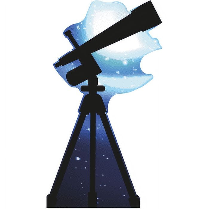 SP12979 Outer Space Telescope Silhouette Galaxy Night Sky Cardboard ...