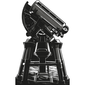 SP12980 Outer Space Telescope Illustration Galaxy Night Sky Cardboard ...