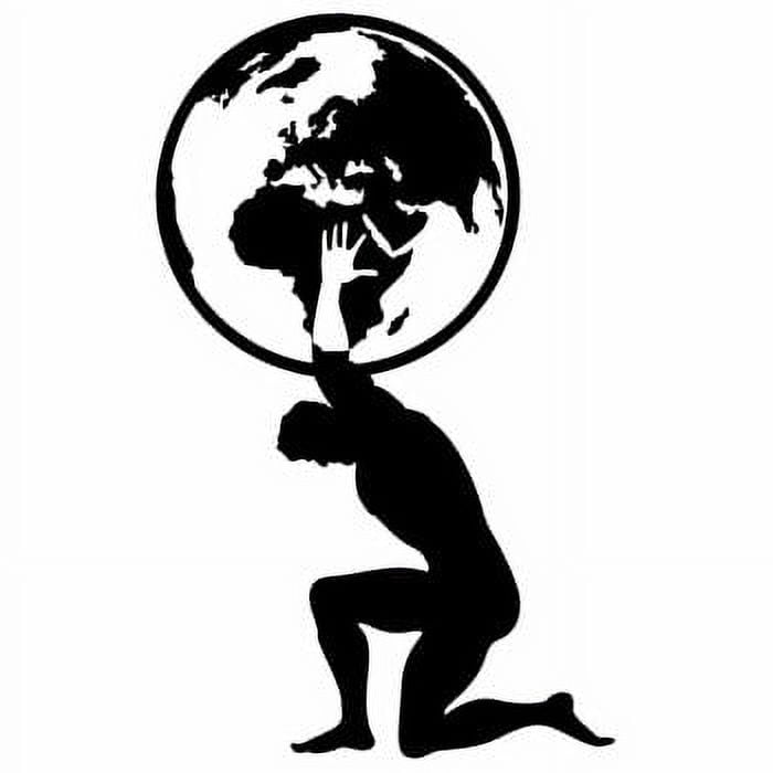 SP12992 Atlas with Globe Silhouette Cardboard Cutout Standee Standup ...