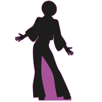 SP13002 Soul Brother Party Disco Funk Afro Silhouette Cardboard Cutout ...