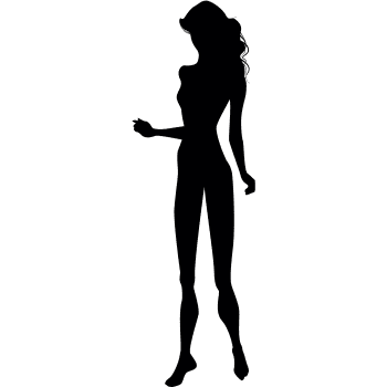 SP13041 Beautiful Woman Lady Girl Gal Female Silhouette Cardboard ...