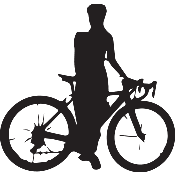 SP13081 Life Size Bicycle Bike Rider Silhouette Cardboard Cutout ...