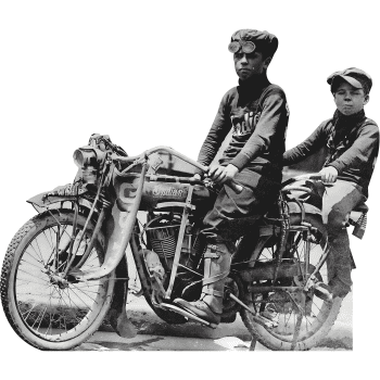 SP13115 1909 Life Size Abernathy Brothers Kids Motorcycle Adventure ...