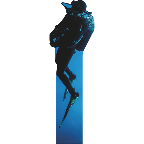 SP13142 Deep Water Scuba Diver Under Water Silhouette Cardboard Cutout ...