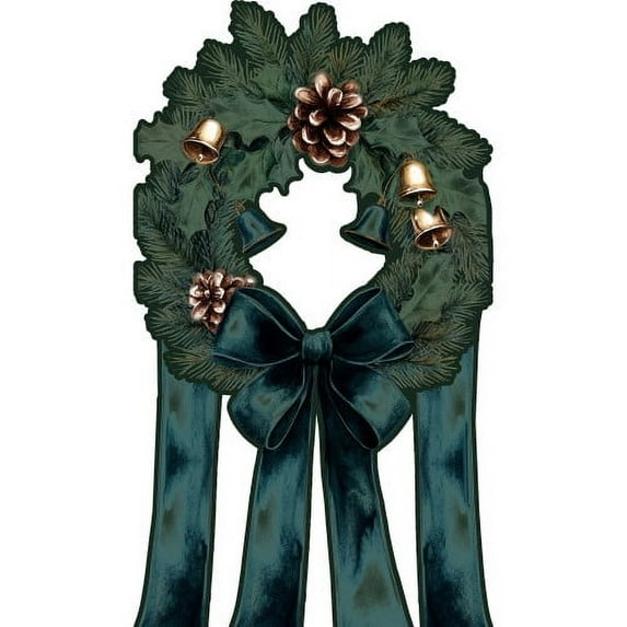 SP13172 Christmas Xmas Holiday Wreath Spruce Pine Ribbon Bells ...