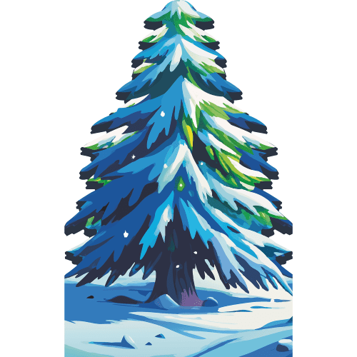 SP13173 Christmas Xmas Holiday Winter Snow Spruce Tree Cardboard Cutout ...