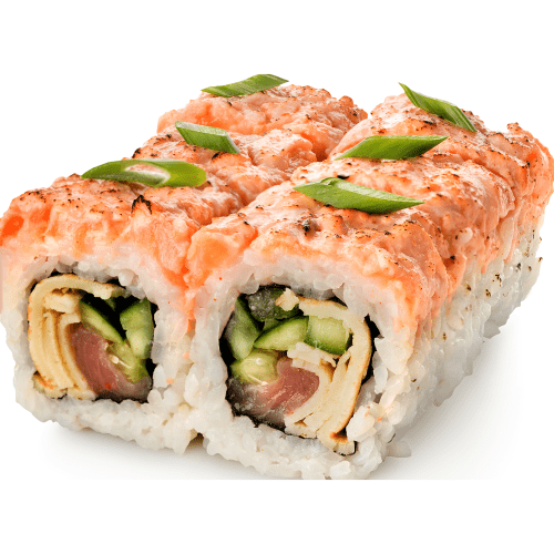 SP13196 Sushi California Rolls Japanese Food Rice Salmon Avocado ...
