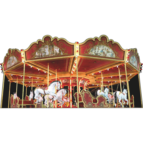 SP13236 Night Carnival Carousel Amusement Park Cardboard Cutout Standee ...