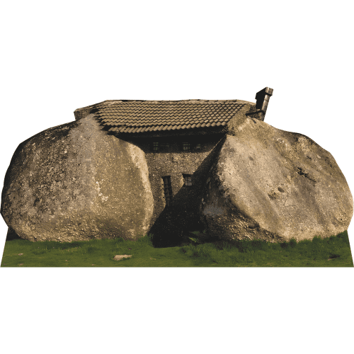 SP13270 Casa do Penedo Stone House of the Rock Boulder Isolated Shelter ...