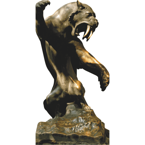 SP13327 Saber Tooth Tiger Smilodon Paleolithic Beast Statue Cardboard ...