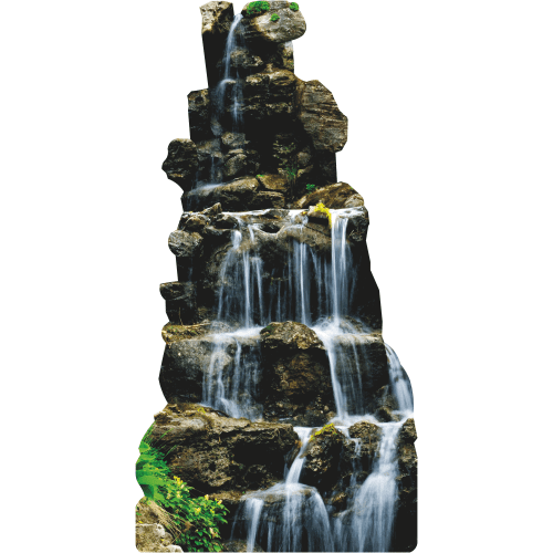 SP13336 Cascading Waterfall Japanese Garden Cardboard Cutout Standee ...