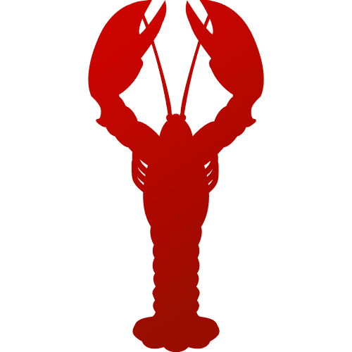 SP13358 Lobster Silhouette In Red Cardboard Cutout Standee Standup ...