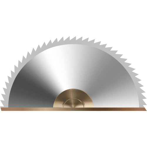 SP13364 Metal Razor Blade Circular Saw In Ground Cardboard Cutout ...