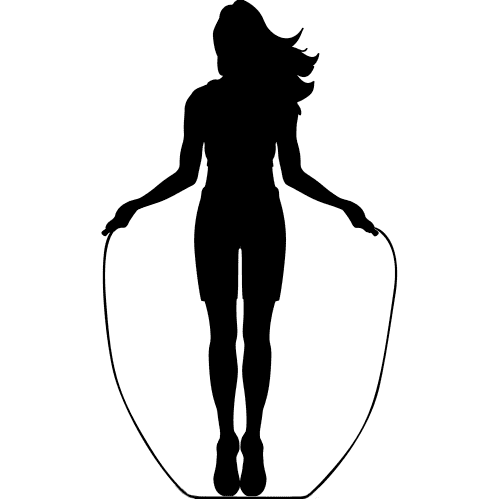 SP13404 Jump Rope Exercise Workout Girl Silhouette Cardboard Cutout ...